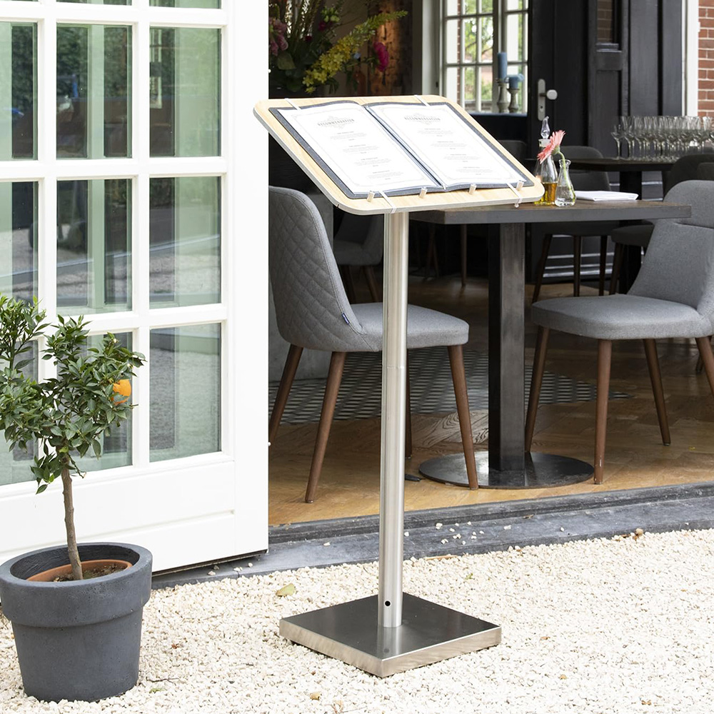 Menu stand with stainless steel baseCasolaro Hotellerie SpA Casolaro ...