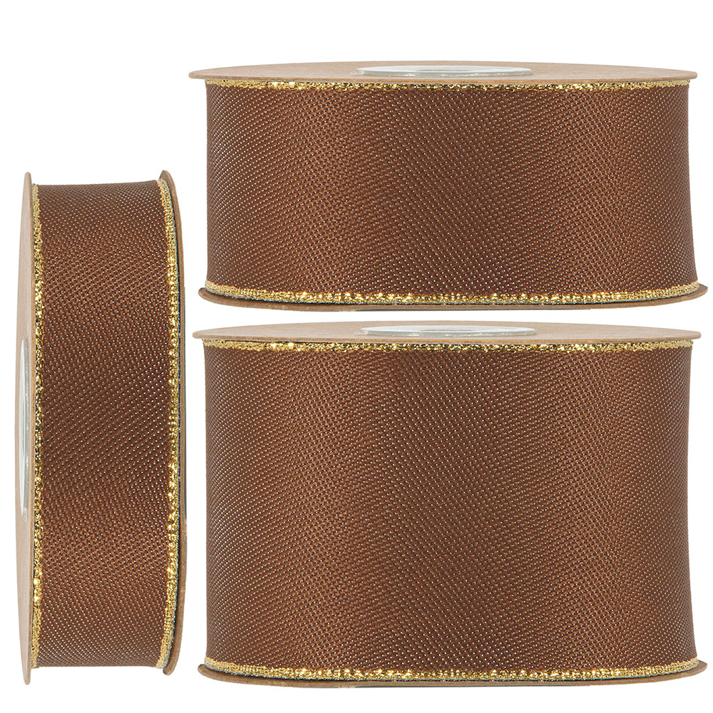 Casolaro Hotellerie Spa | Brown Ribbon with Gold Edge